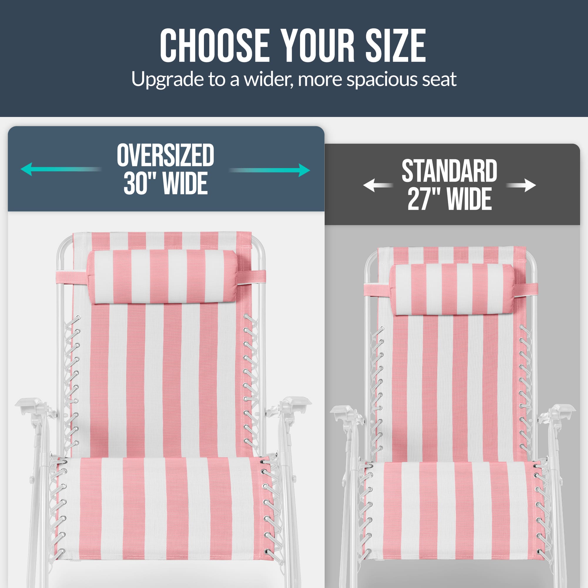 Best Choice Products Set of 2 Extra Wide Zero Gravity Lounge Chair ...