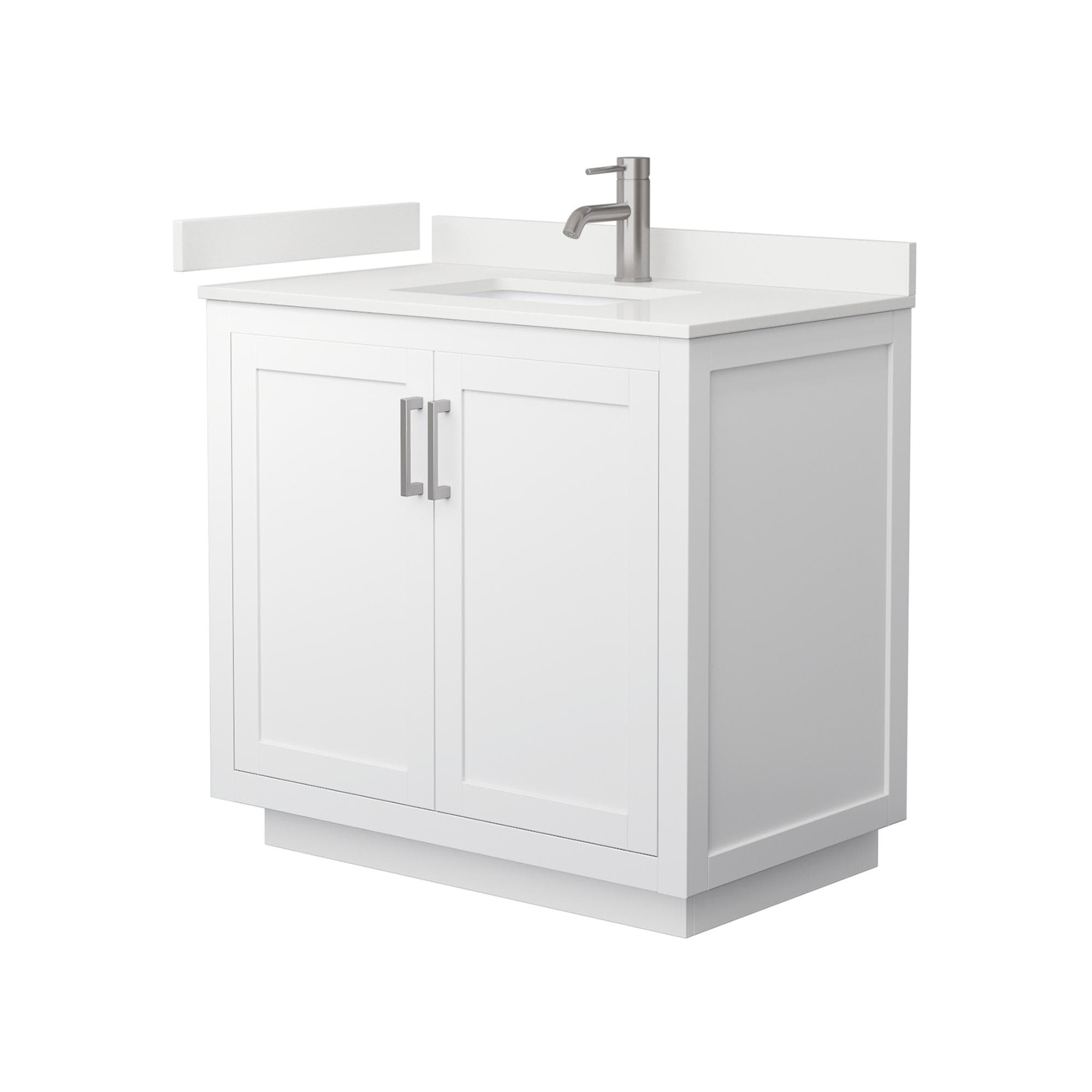 Wyndham Collection Miranda 36-in White Undermount Single Sink Bathroom ...