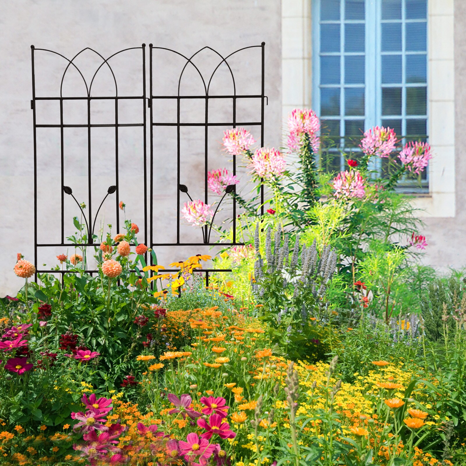 Justincity 2 pack metal garden trellis 71 inch high 17.7 inch wide ...