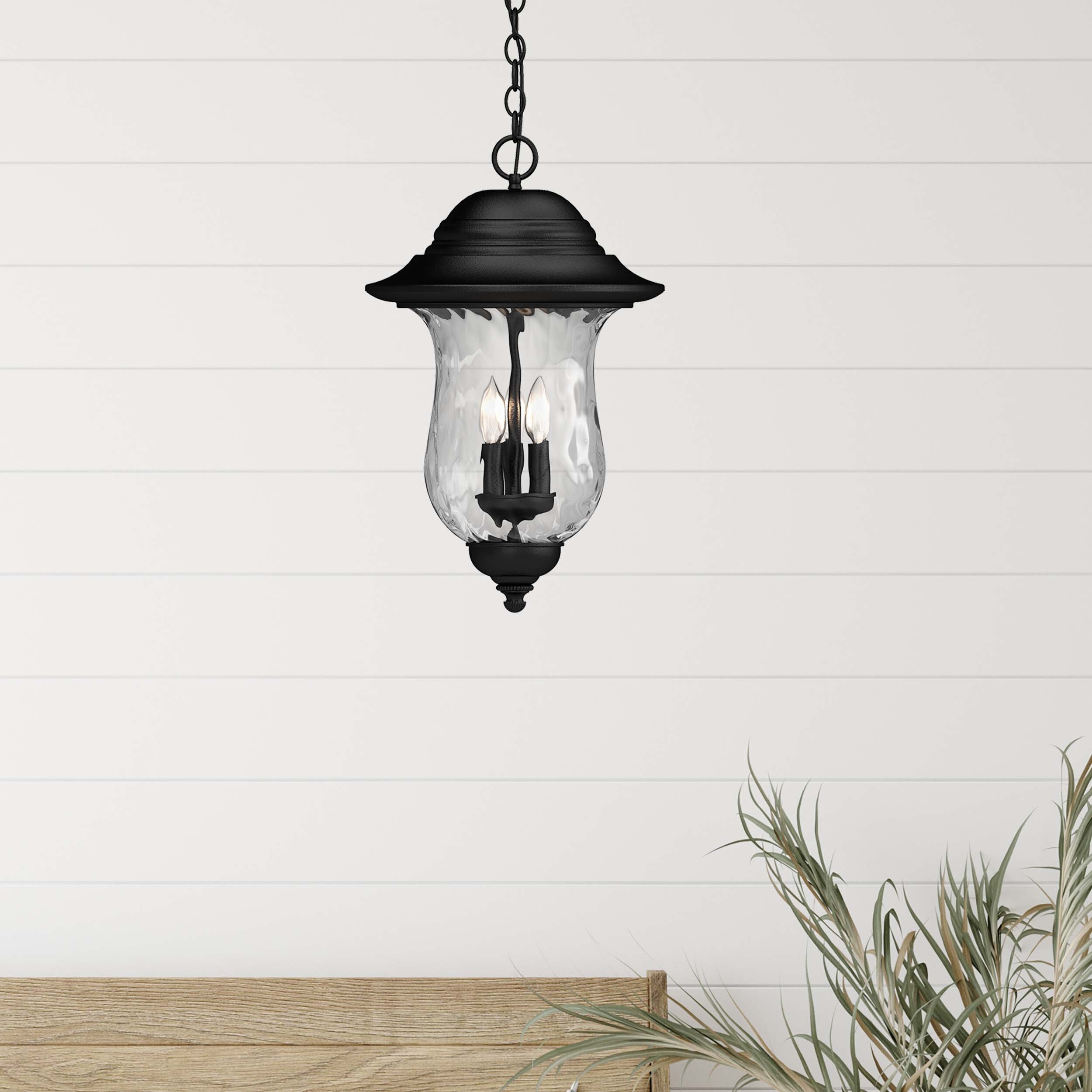 Volume Lighting Aurora 3-Light Antique Iron Traditional Clear Glass ...