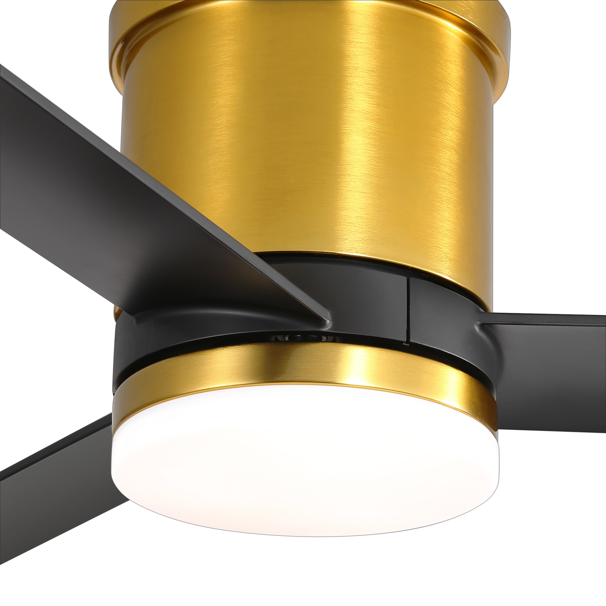 Breezary 52-in Matte Black and Gold with Abs Blades Color-changing ...
