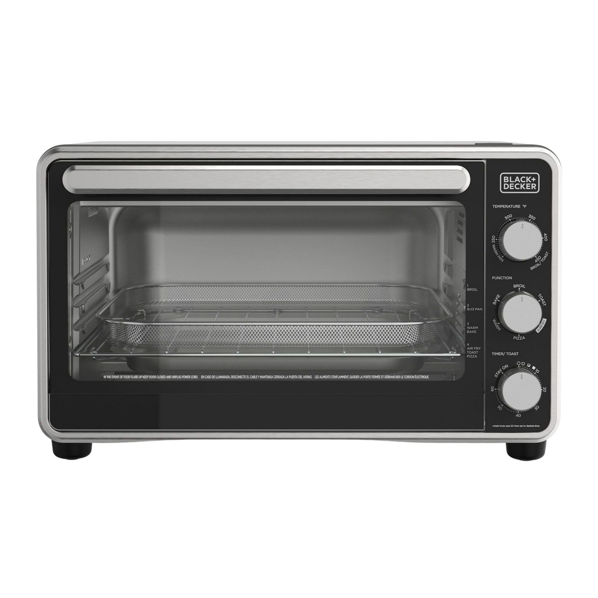 JUSHUA Crisp ftN Bake PRO 6-Slice Air Fryer Toaster Oven with Basket ...