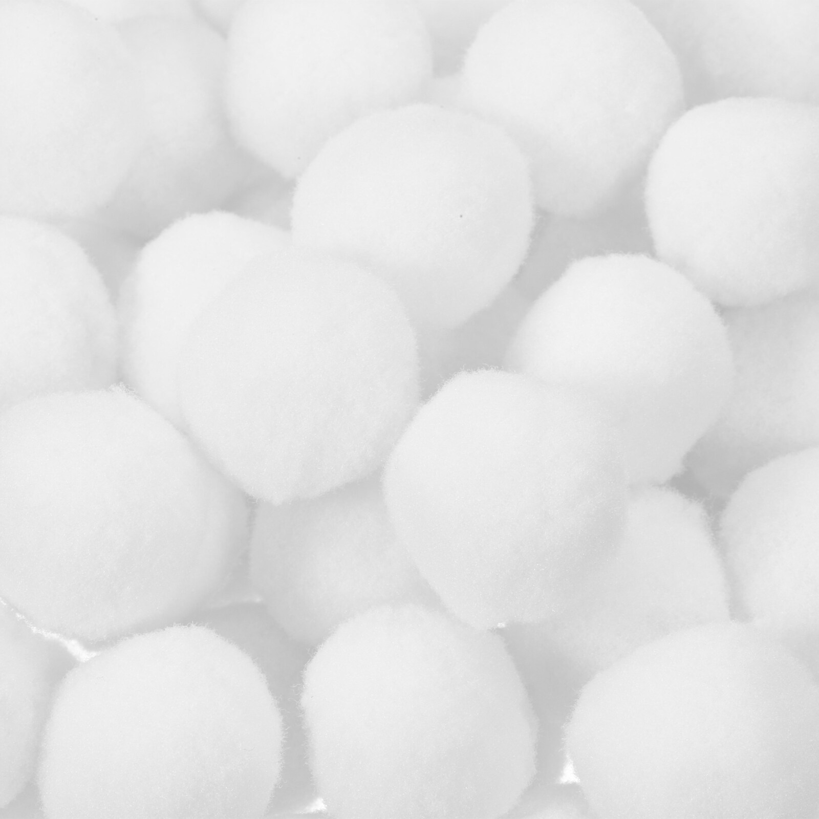 Unique Bargains 100pcs Pom Felt Balls Felting Fabric 2cm 20mm White for ...