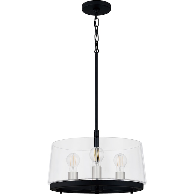 Quoizel Whitlock 3-Light Matte Black and Brushed Nickel Modern ... Quoizel Whitlock 3-Light Matte Black and Brushed Nickel Modern ...