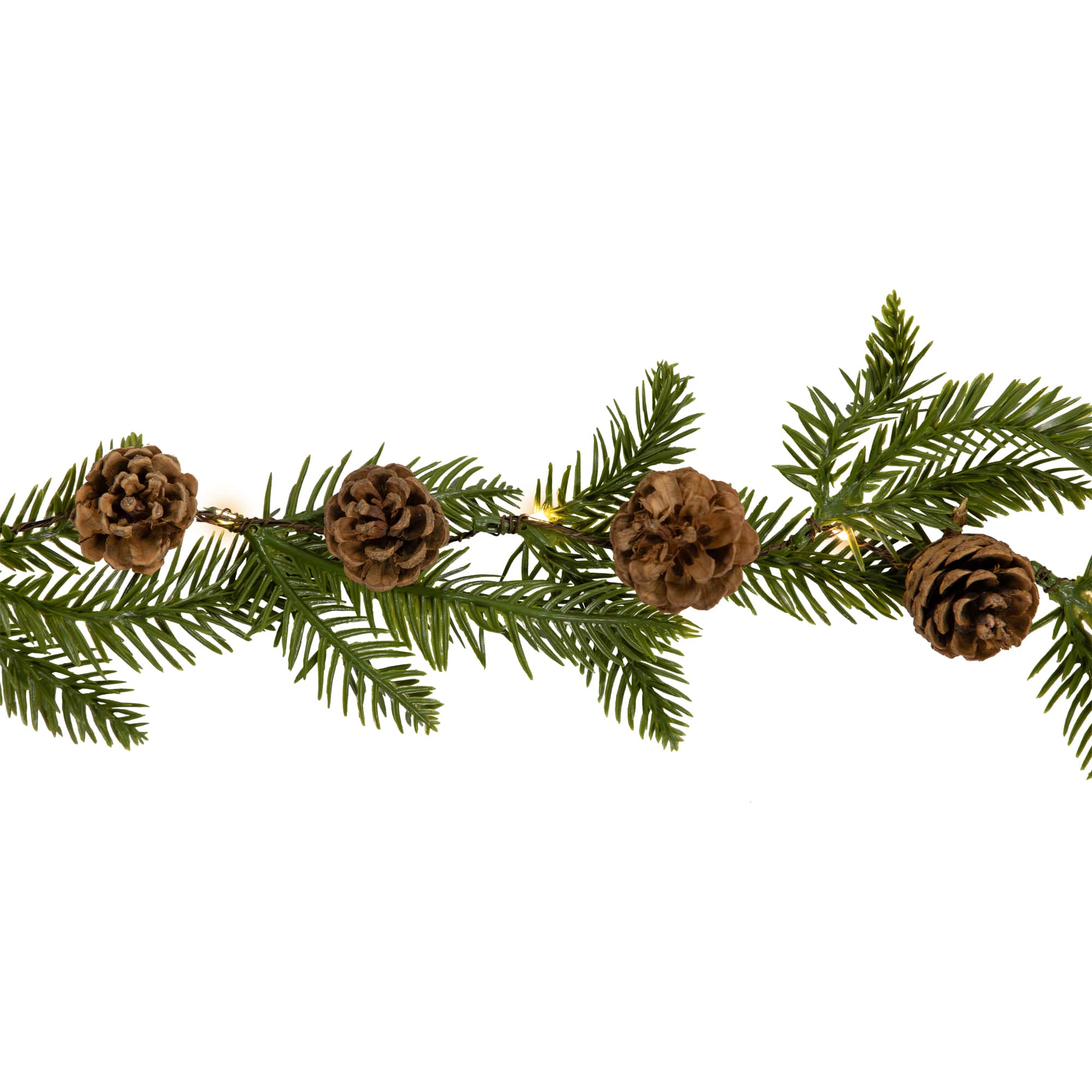Northlight Pre-Lit B/O Pinecone and Pine Christmas Garland - 4.75 feet ...