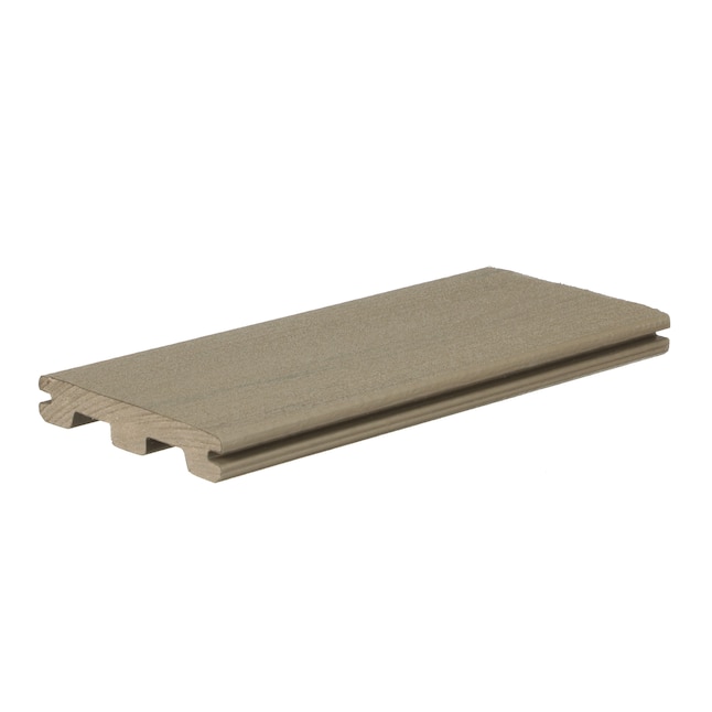 TimberTech Terrain 12-in Silver Maple Deck Board Sample in the Deck ... TimberTech Terrain 12-in Silver Maple Deck Board Sample in the Deck ...