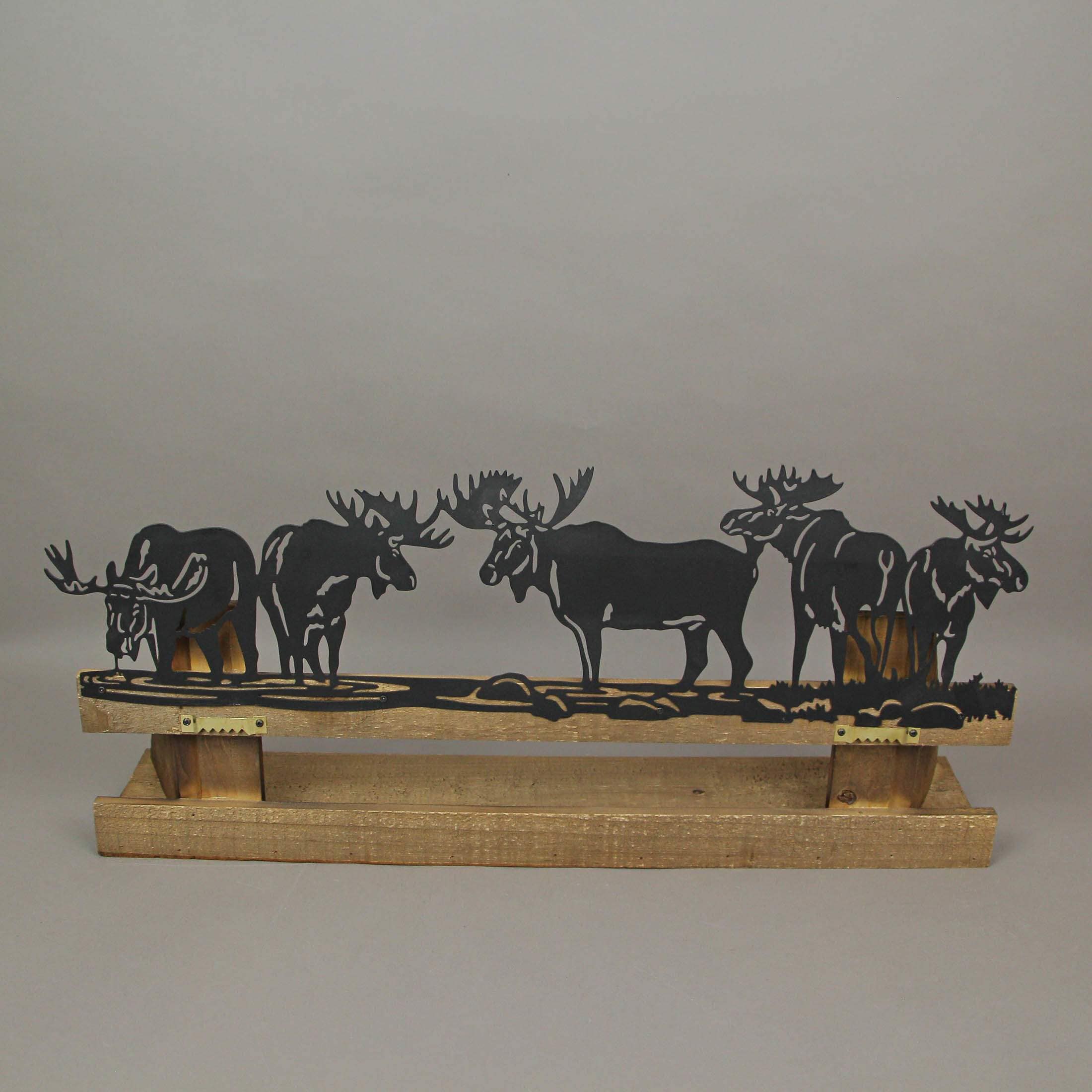 Things2Die4 24-Inch Long Wood and Metal Moose-Themed Decorative Wall ...