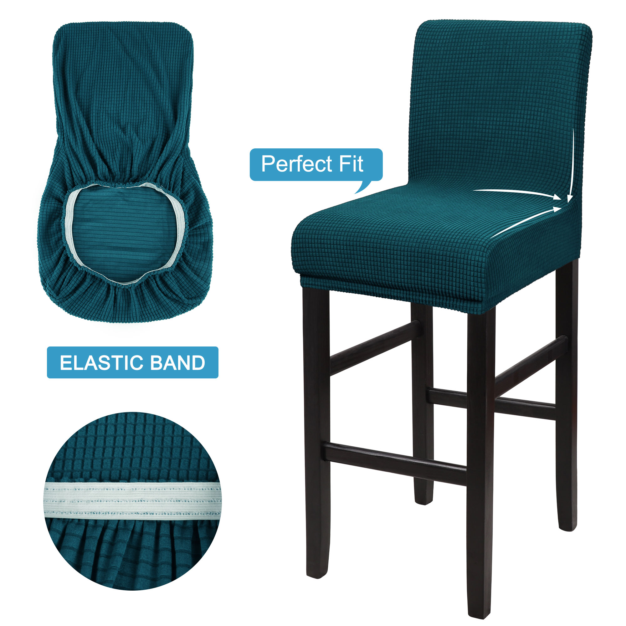Unique Bargains Stretch Bar Stool Covers Pub Counter Height Side Chair ...