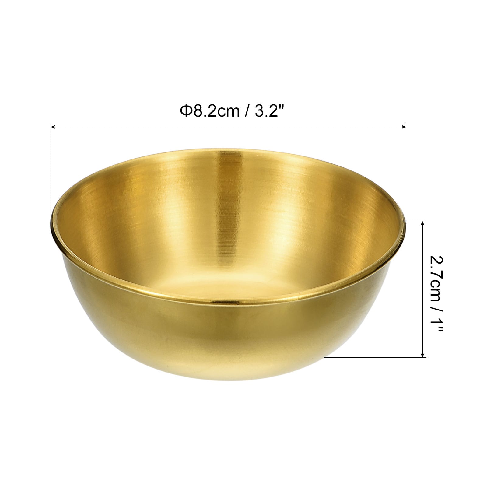 Unique Bargains Stainless Steel Dishes 4pcs Metal Bowls Serving Dishes ...