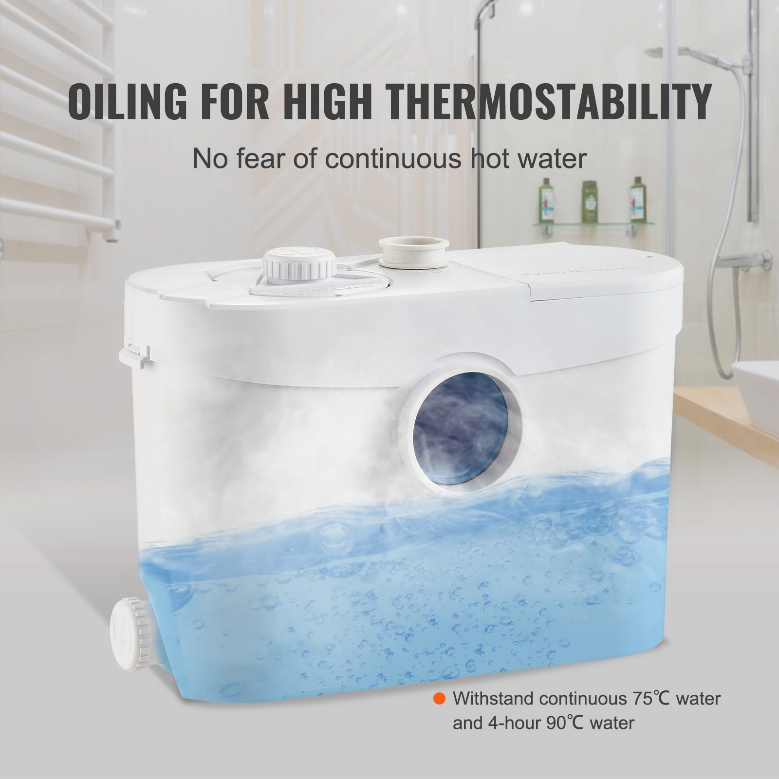 GIVIMO 700-W Macerator Pump with 9600-L/h Flow and 32.8-ft Head ...