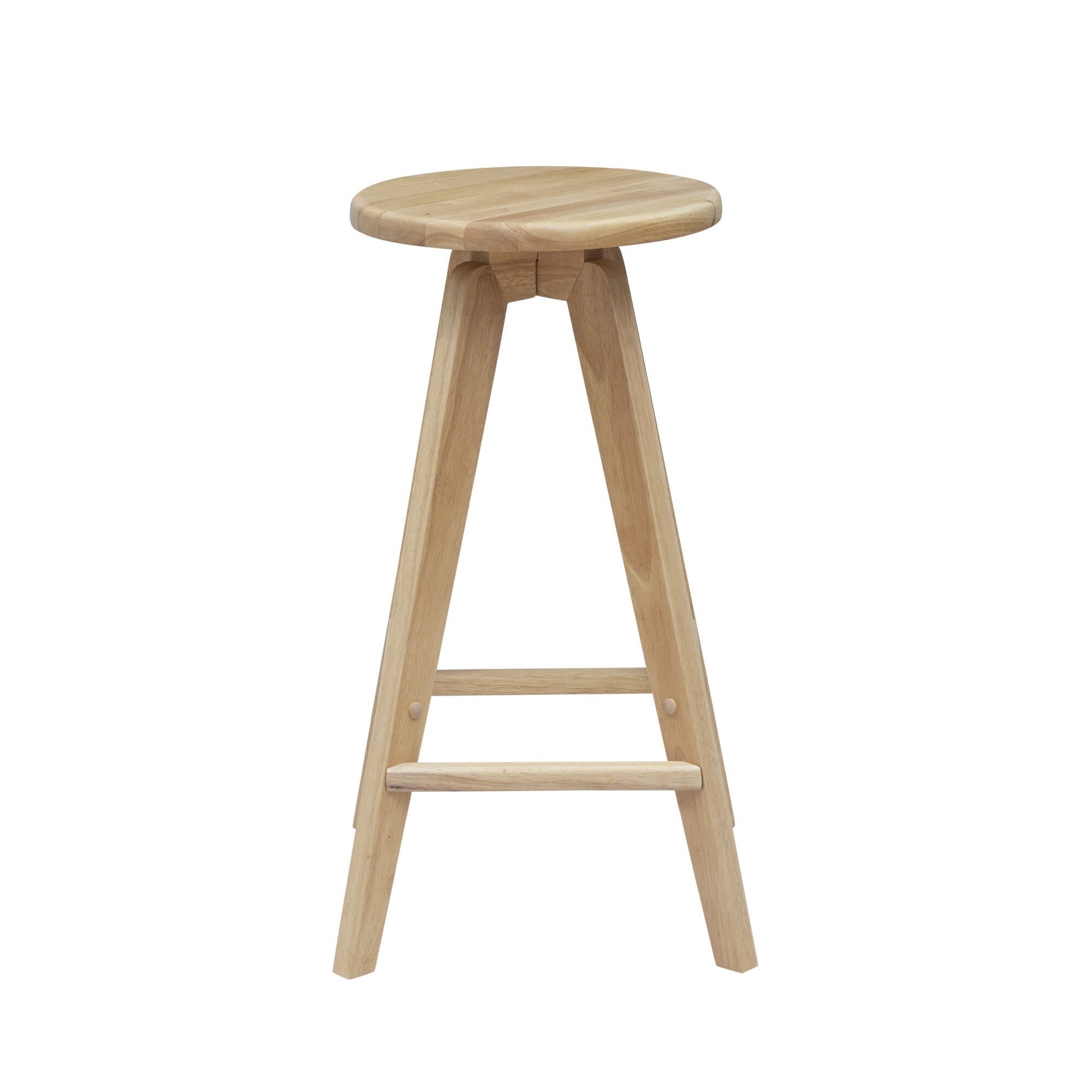 JONATHAN Y Natural 25.5-in H Counter height Wood Bar Stool in the Bar ...