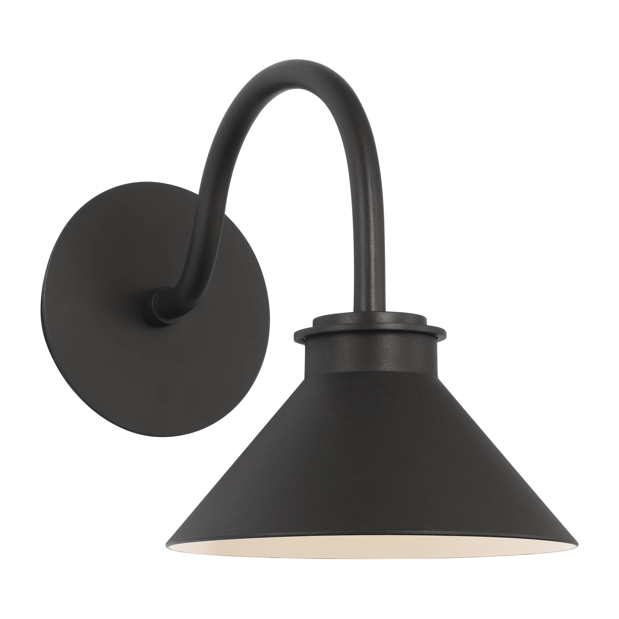 Generation Lighting Modern Barn Light 10.5-in H Black Hardwired Dark ...