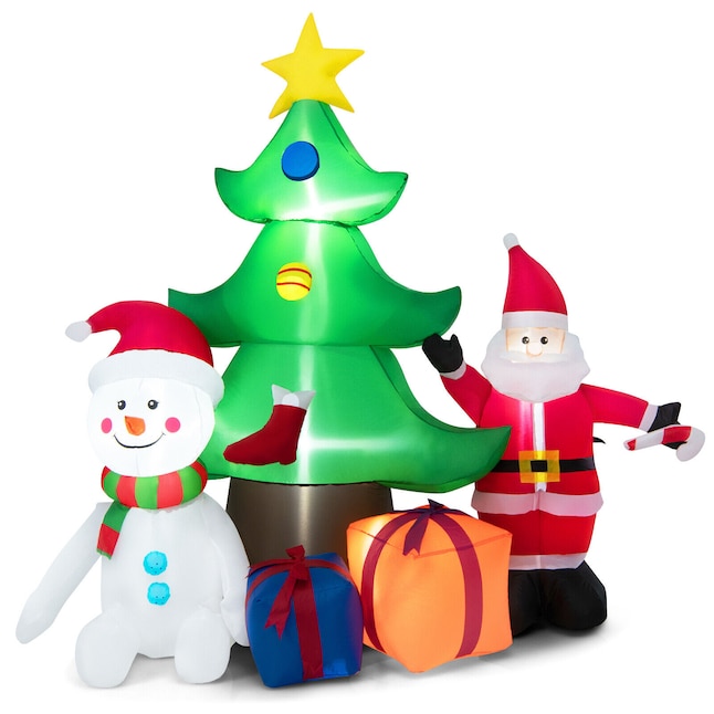 Wellfor 6 5 Ft Lighted Christmas Tree S Christmas Inflatable In The