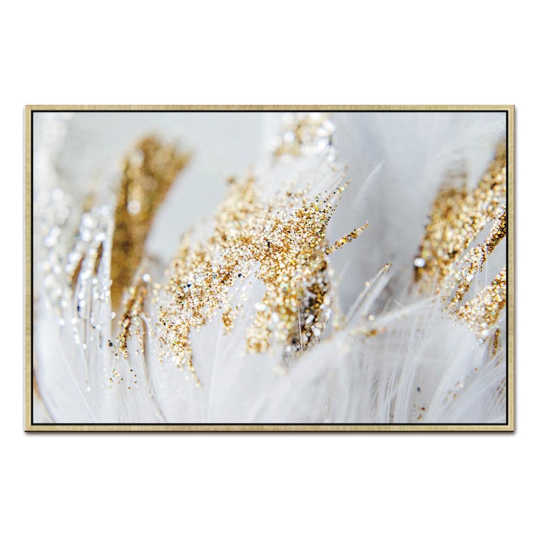 HomeRoots Golden Quills Gold Framed Wall Art in the Wall Art department ...
