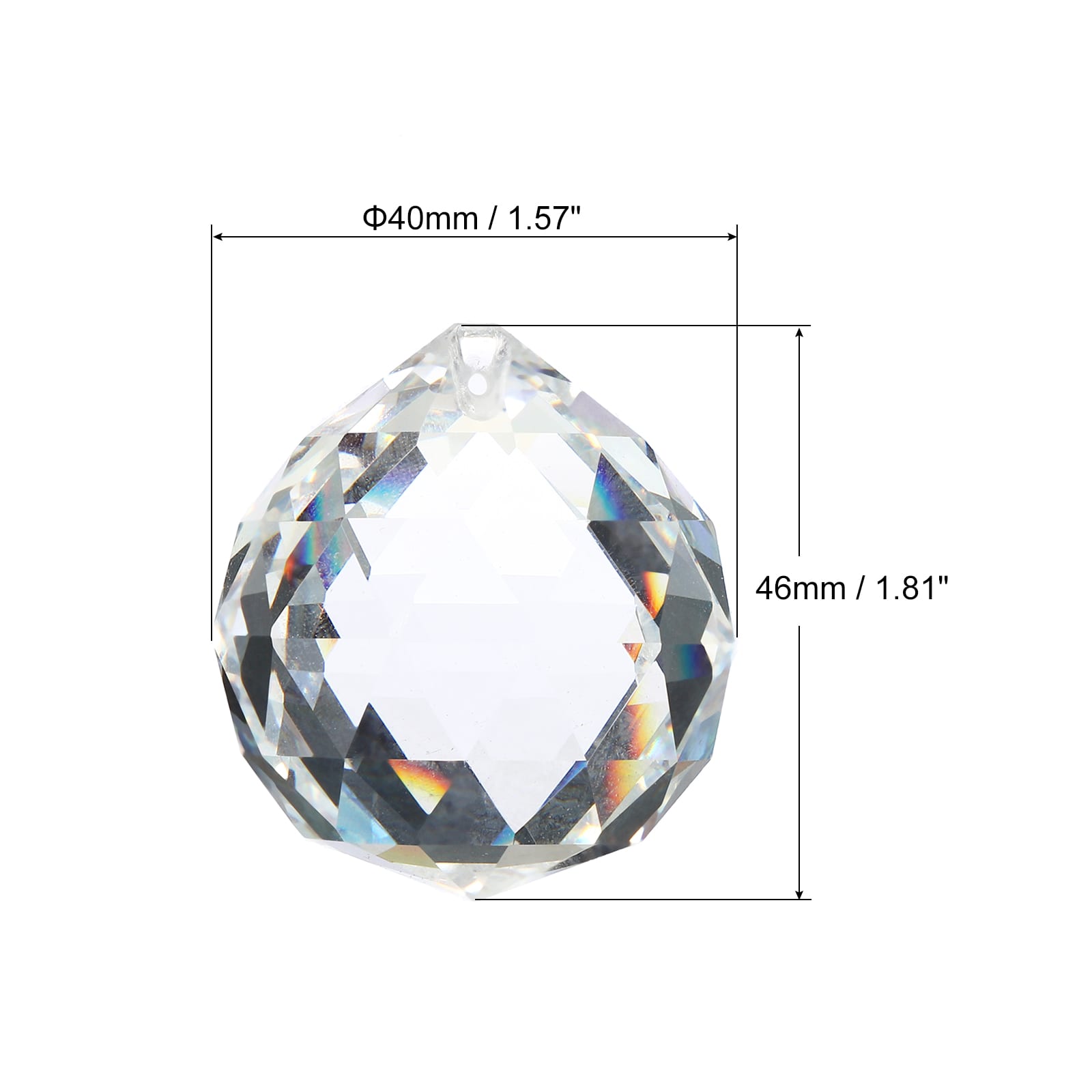 PATIKIL Clear Crystal Ball Prism 6 Pack 40mm Chandelier Prisms Parts ...