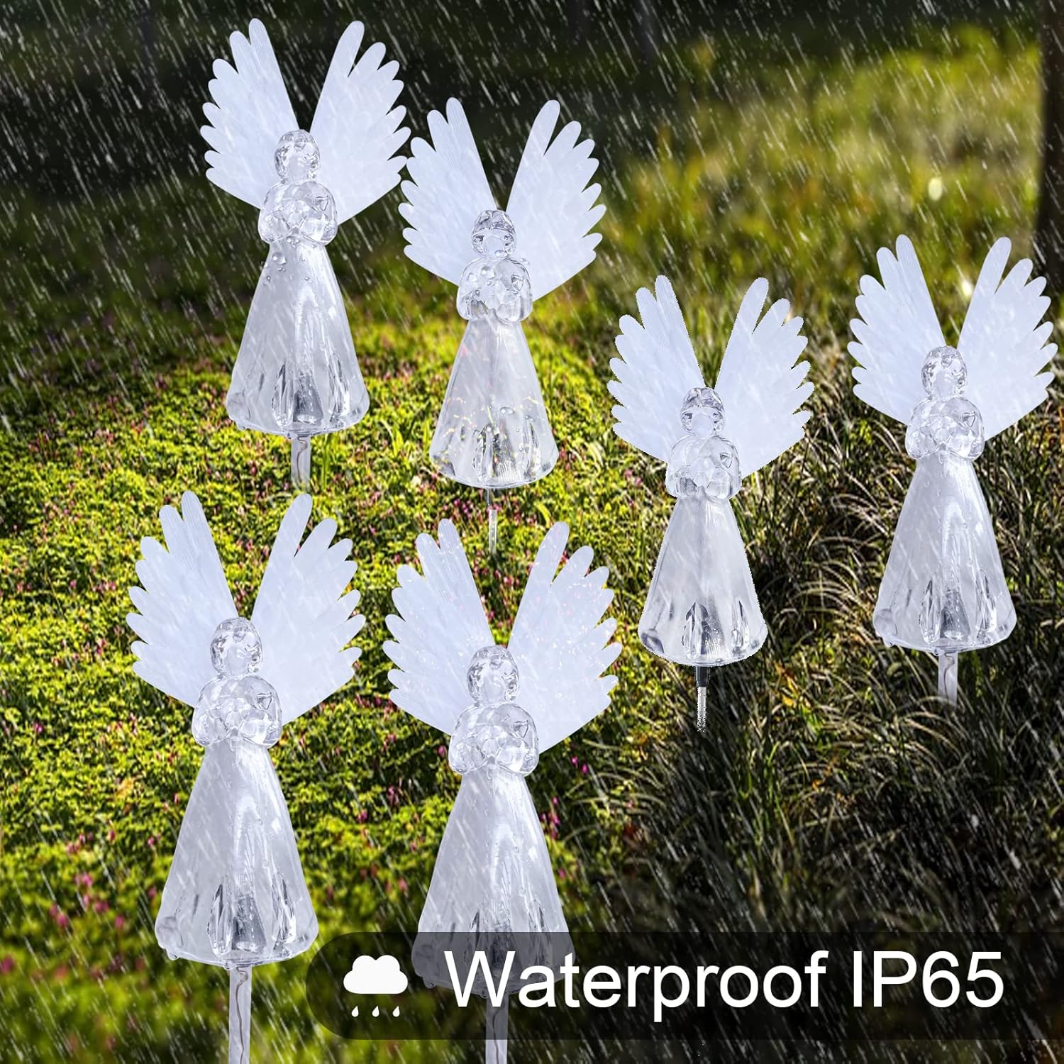 Etokfoks Solar Angel Lights Outdoor Decorative Memorial Remembrance ...