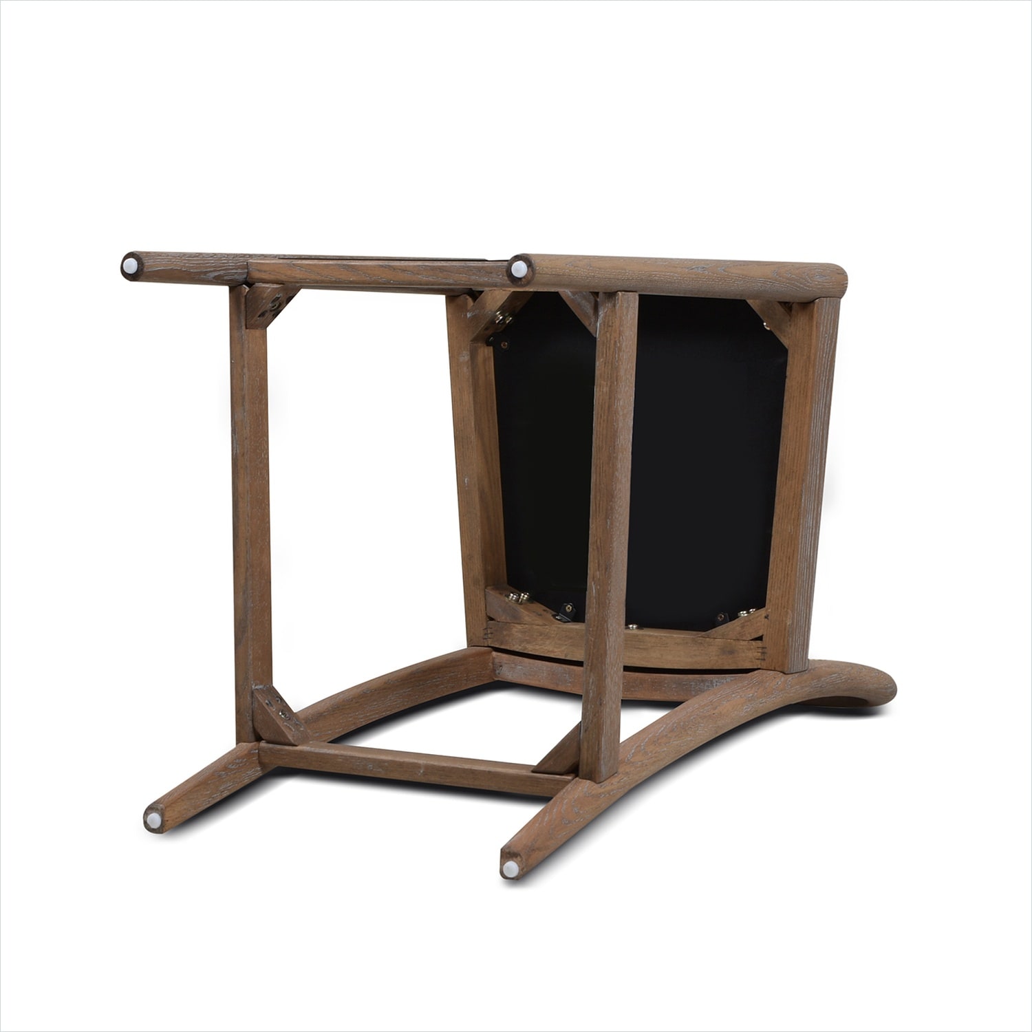 Watnature White Finish Boucle Counter Stools Set of 2 Solid Oak Frame ...