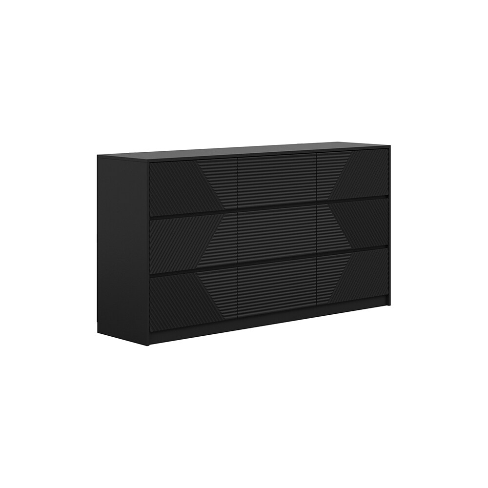 FUFU&GAGA Black 9 -Drawer 63-in W Standard dresser in the Dressers ...