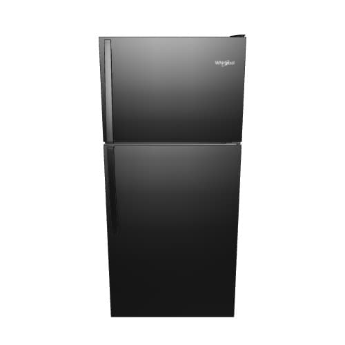 Whirlpool 18.2-cu ft Top-Freezer Refrigerator (Black) WRT318FZDB at ...