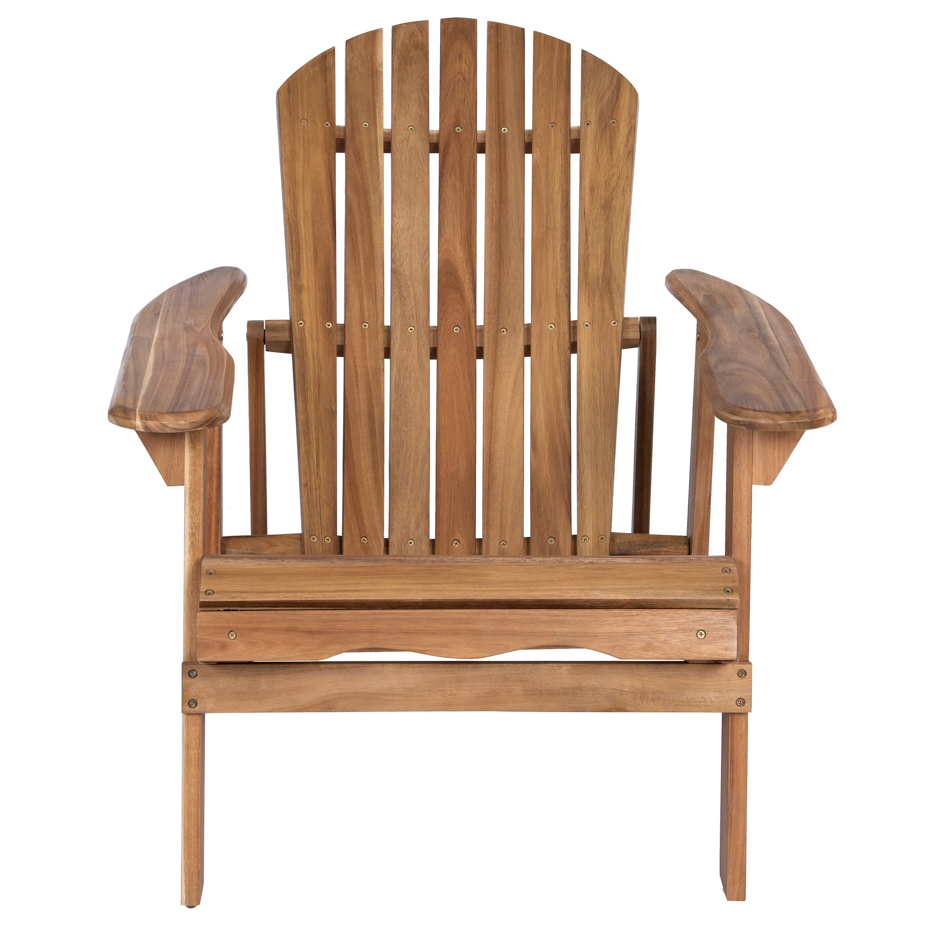 Afoxsos Rustic Folding Adirondack Chair Acacia Wood Slatted Seat and ...