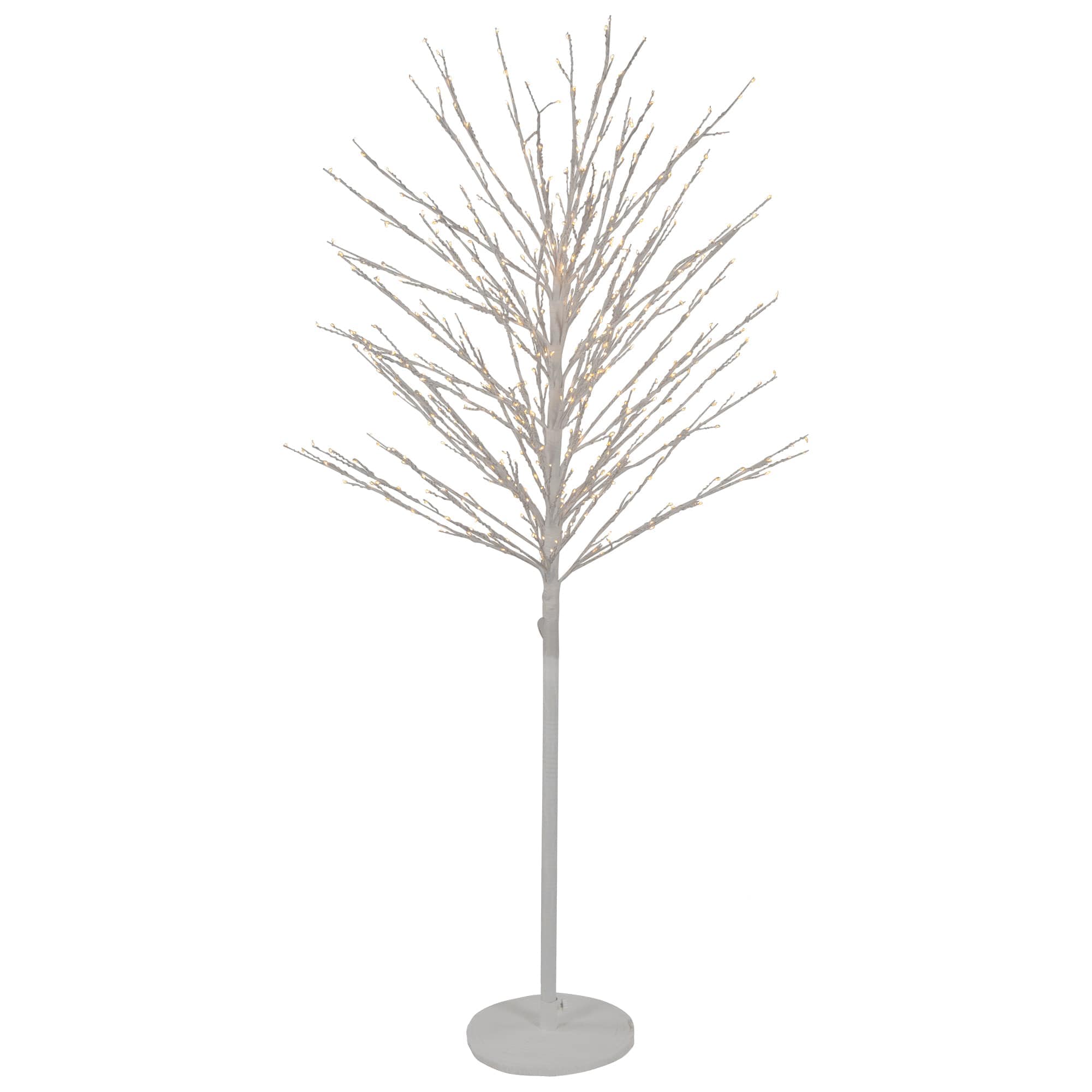 Northlight 5 feet White LED Lighted Christmas Twig Tree - Warm White ...