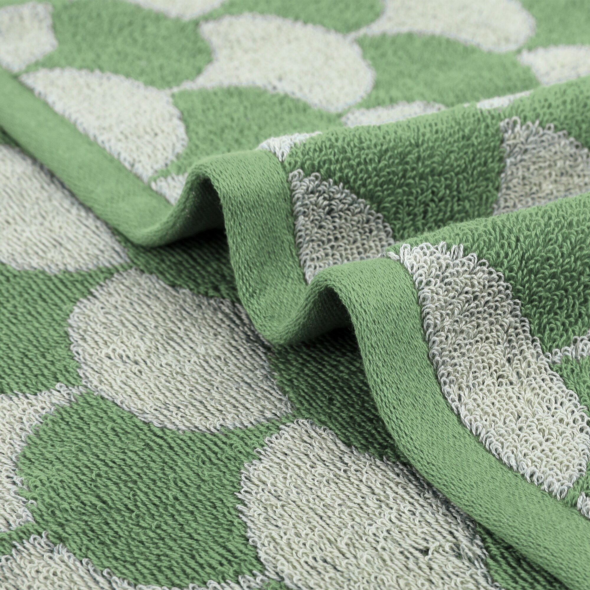 Unique Bargains Cotton Hand Towels Geometric Absorbent Soft Decorative ...