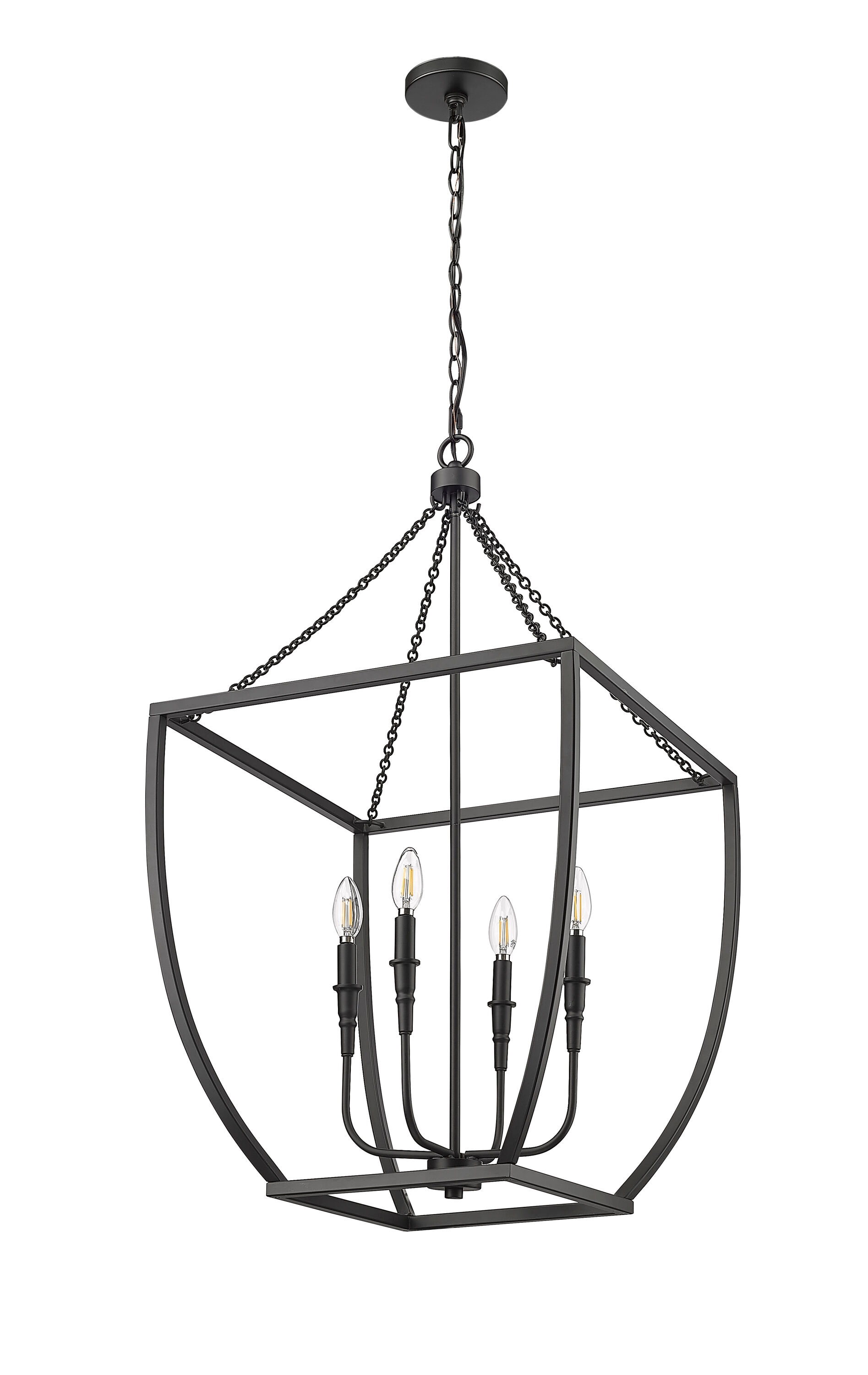 Millennium Lighting Kelsey 4-Light Matte Black Modern/Contemporary ...