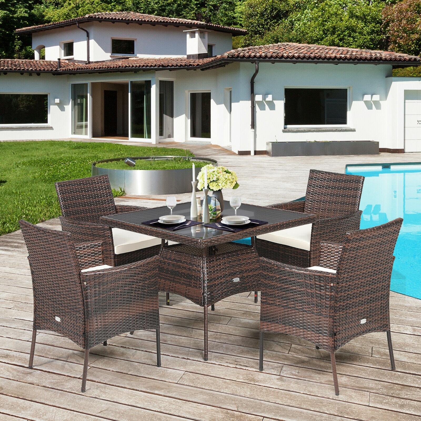 Iseryn 5-Piece Patio Dining Sets at Lowes.com