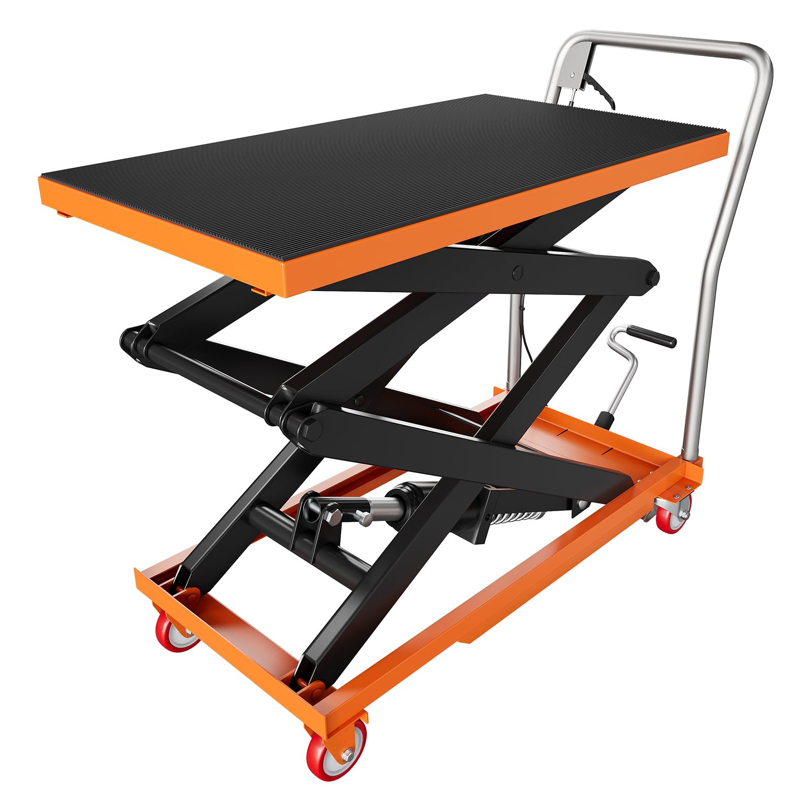 GarveeLife Hydraulic Lift Table Cart Double Scissor Lift Platform with ...