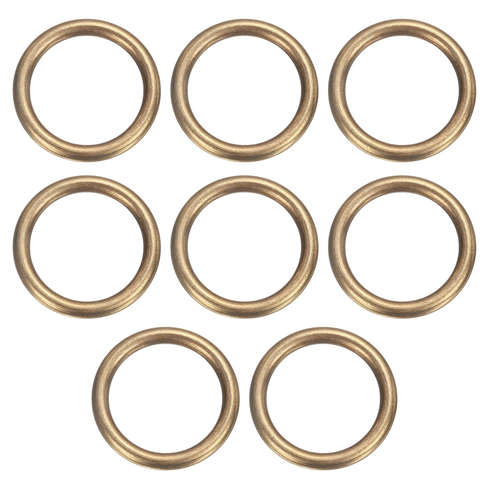 Unique Bargains 8pcs H59 Brass O Ring 1.57inch OD. 1.22inch Thickness ...