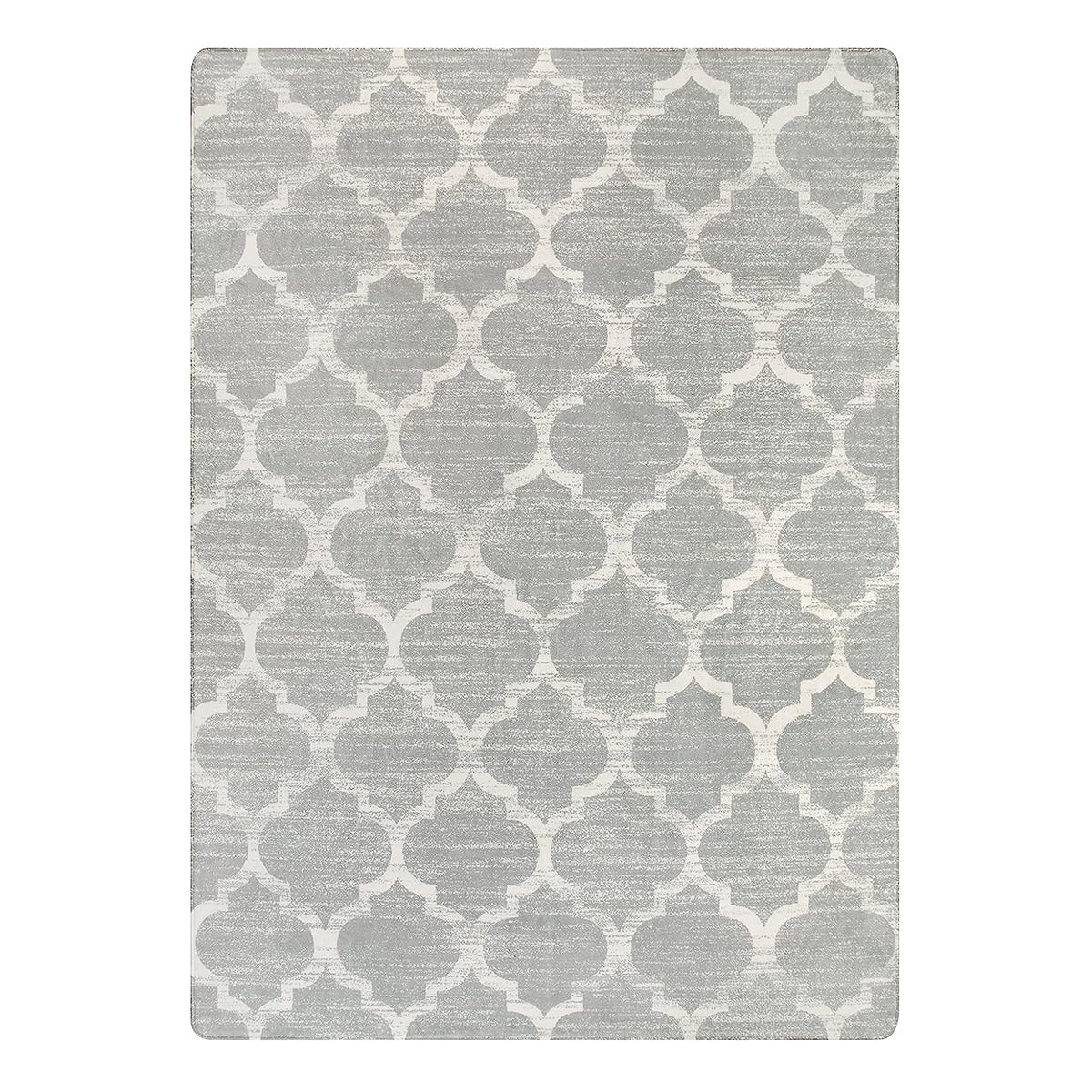 Lahome 2 x 4 (ft) Gray Moroccan Short Pile Velvet Rectangular Indoor ...