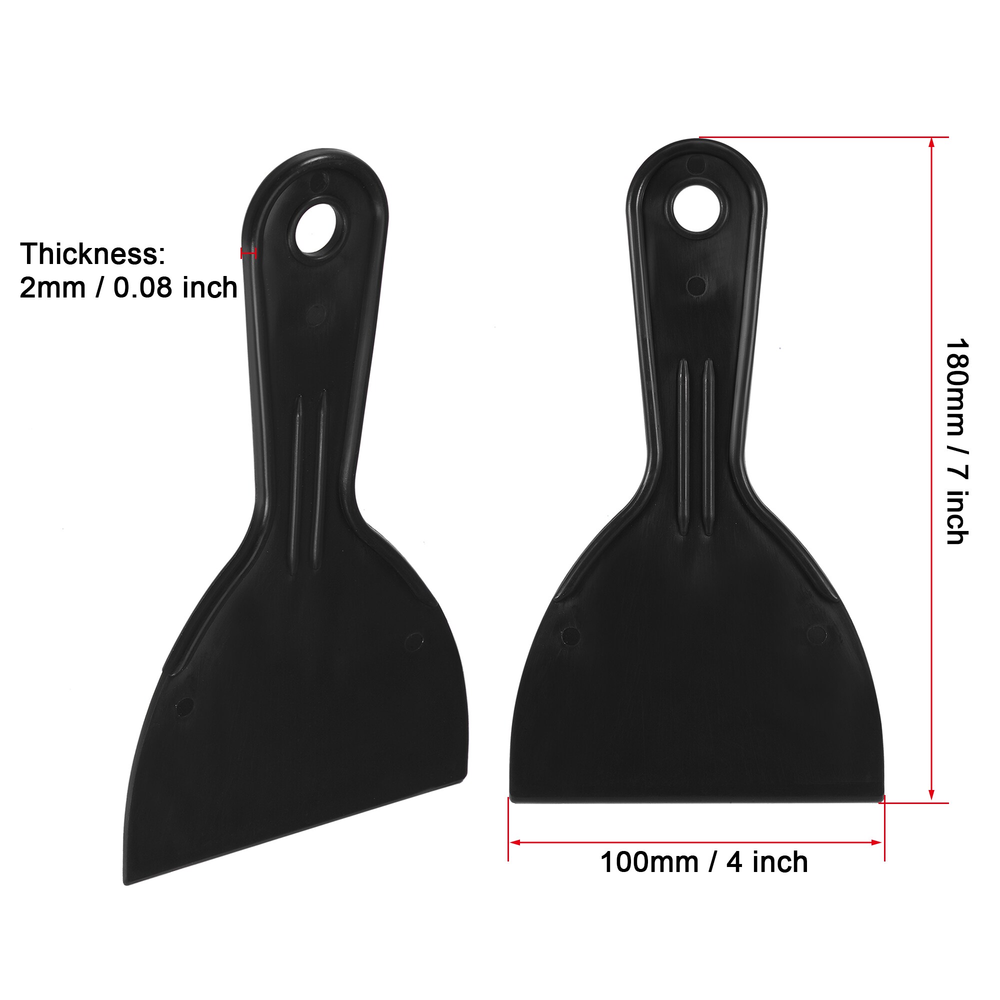 Unique Bargains Putty Scraper 4inch ABS Plastic Spatula Drywall Patch ...
