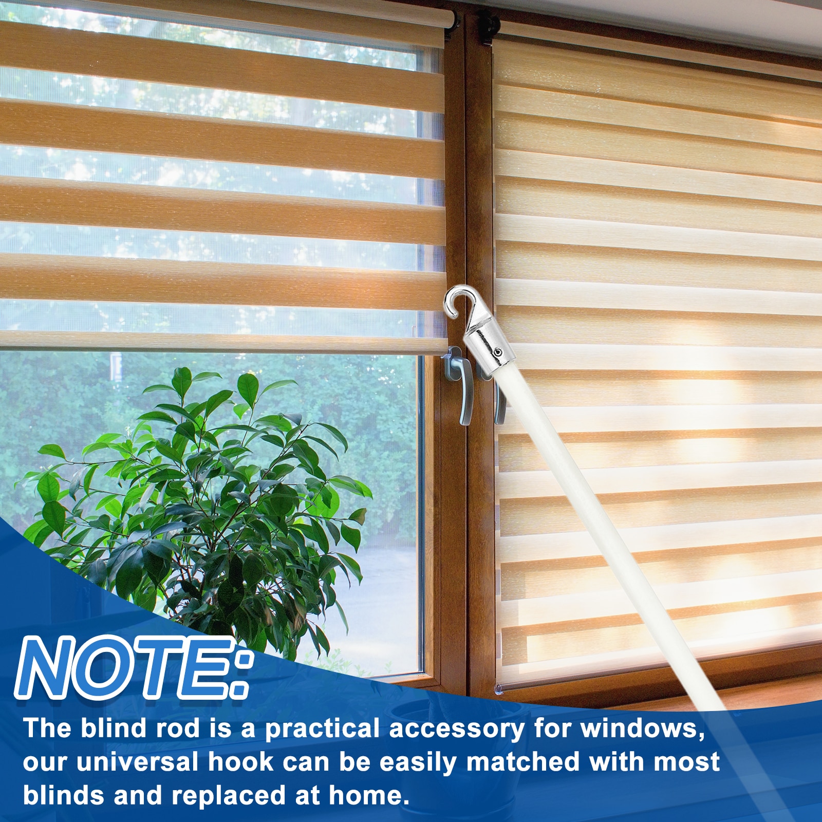 Unique Bargains 2pcs 17-Inch Blinds Wand Replacement Fiberglass Blinds ...