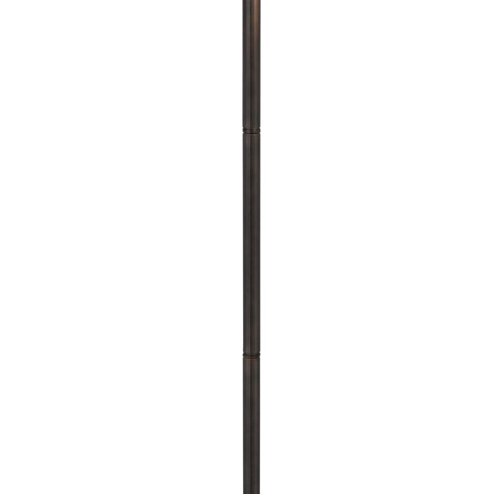 Benzara Floor Lamps 62-in Bronze Standard Floor Lamp with Glass Shade ...