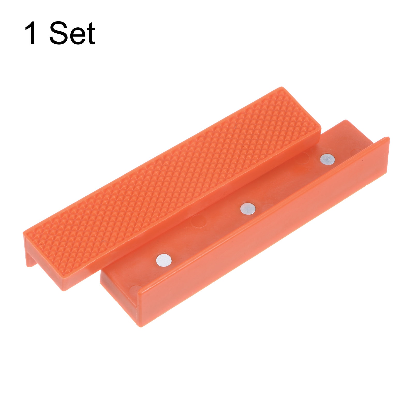 Harfington Magnetic Vise Jaws 5-Inch Magnet Plain Grooves Soft Nylon ...
