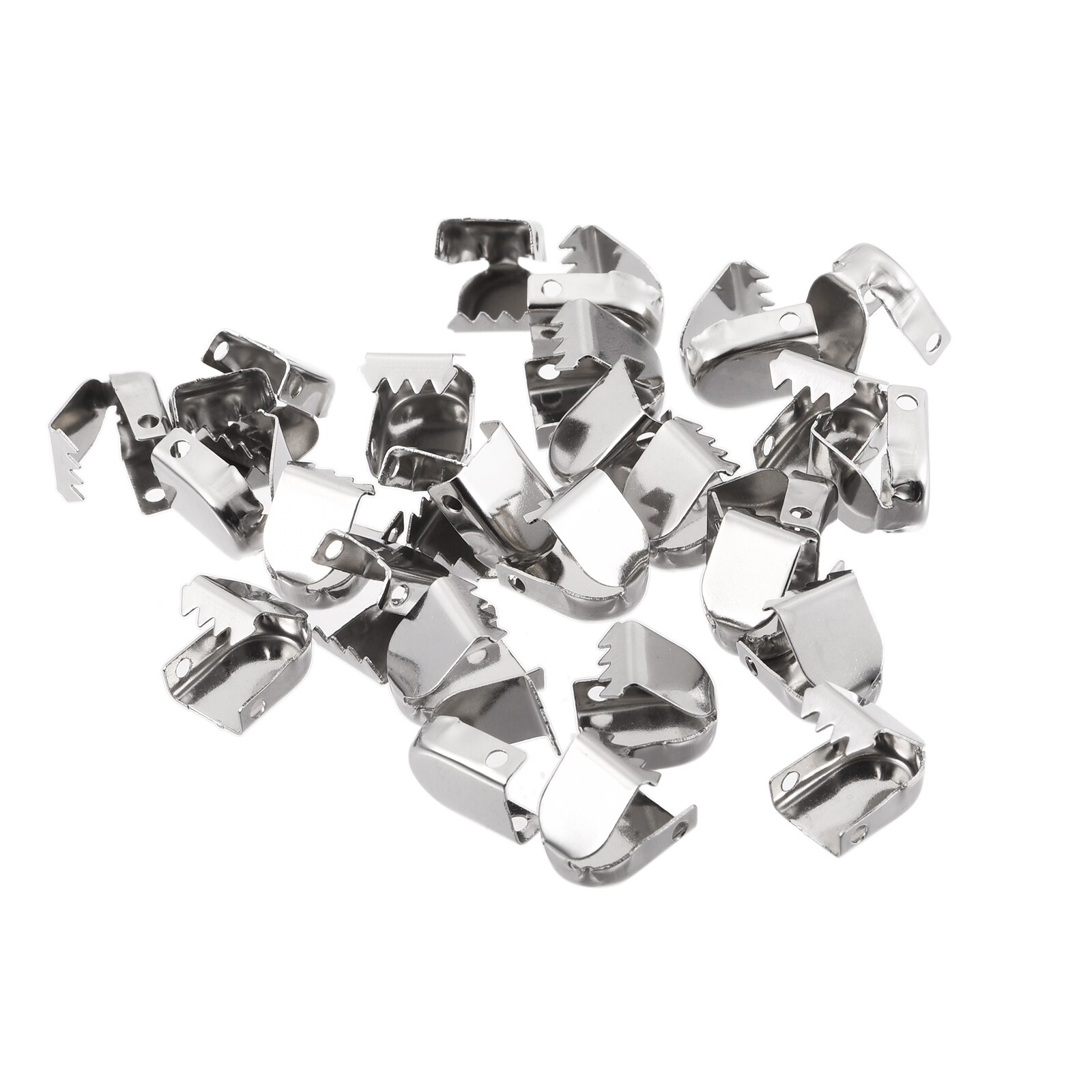 Unique Bargains Shoelace End Clips 10x7mm Stainless Steel No Tie Shoe ...