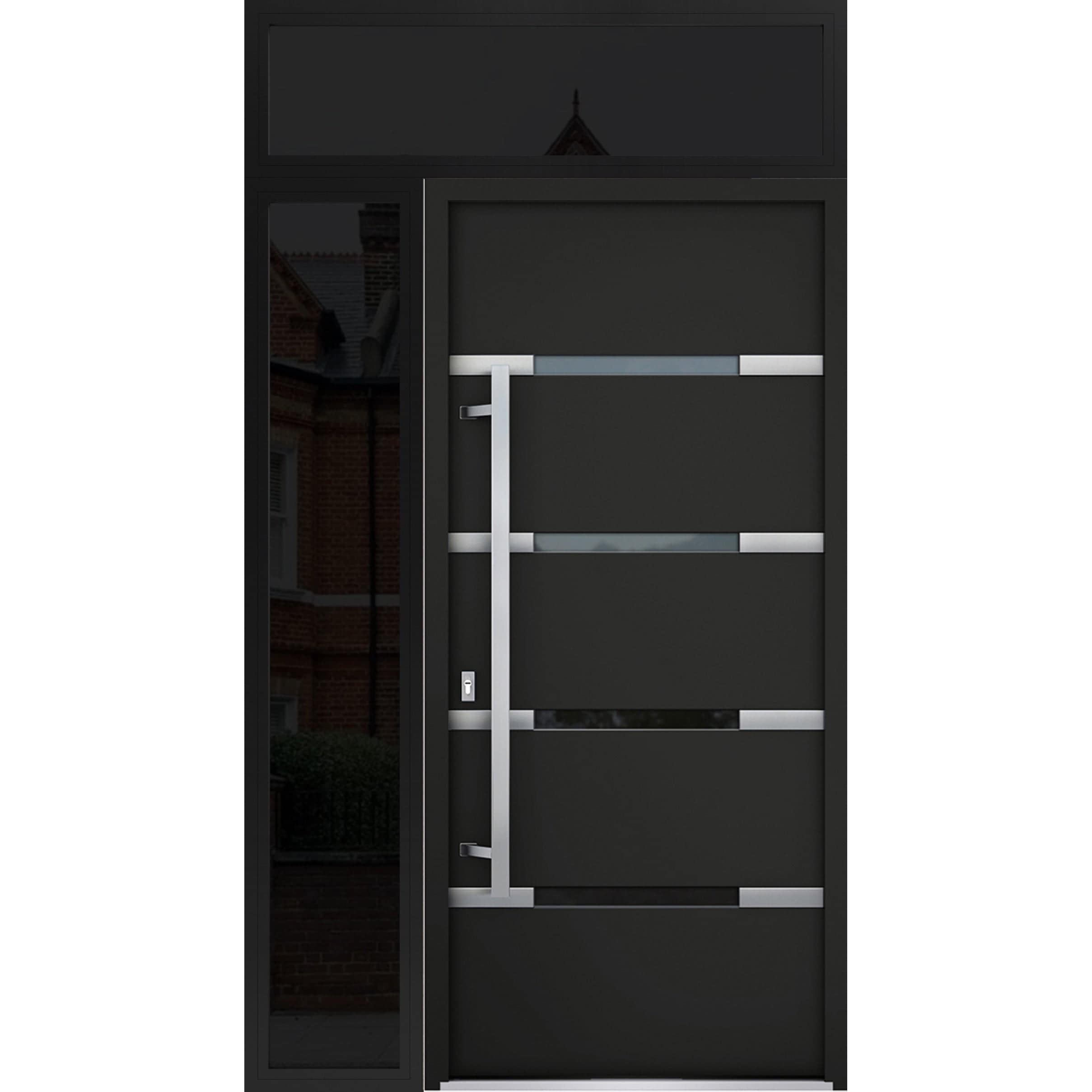 Vdom doors VDOMDOORS DEUX1105 Exterior Prehung Steel Door with Sidelite ...