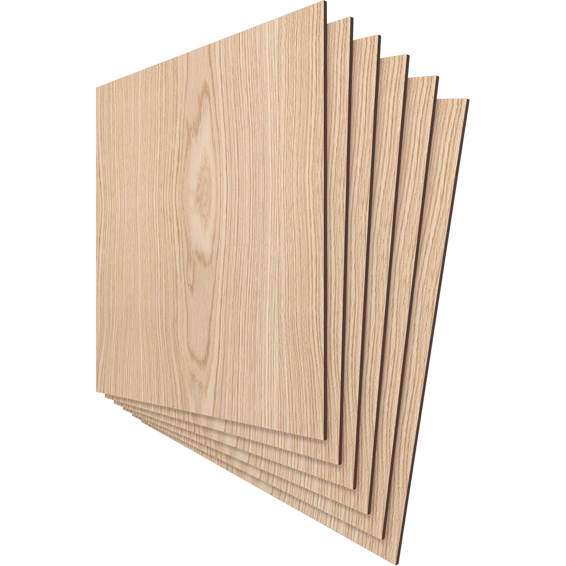 Ekena Millwork 23-3/4-in x 23-3/4-in Smooth Red Oak Wood Wall Panel (6 ...