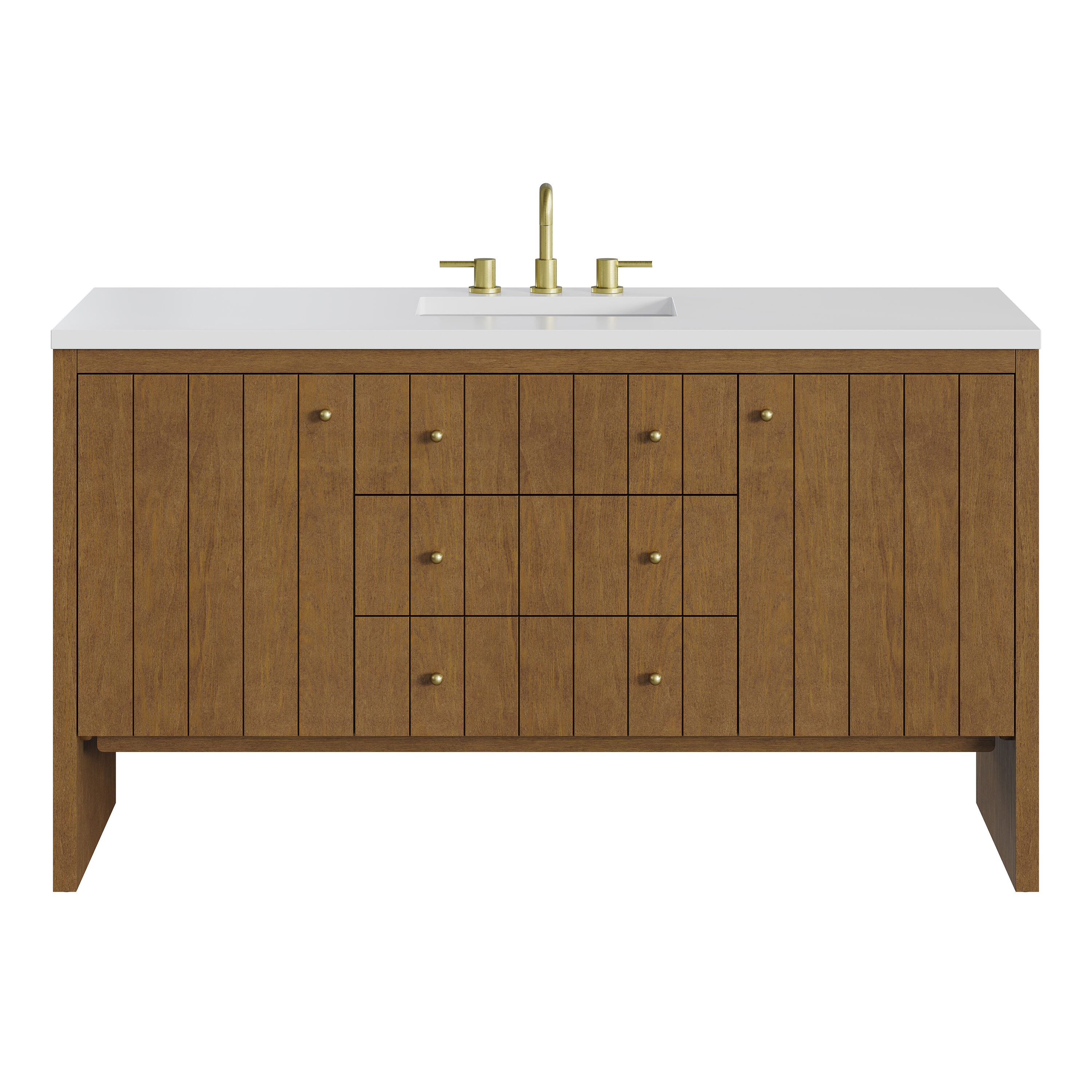 James Martin Vanities Hudson 60-in Honey Oak Undermount Single Sink ...