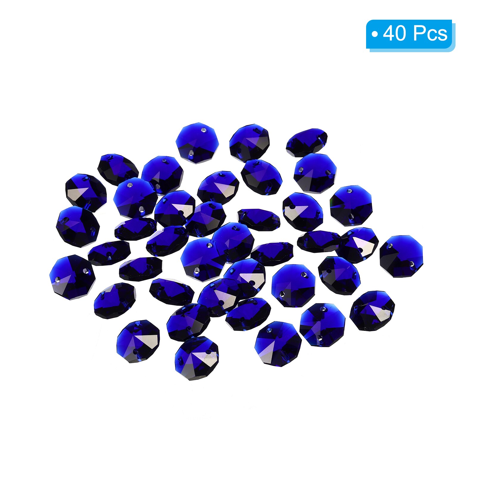 PATIKIL 40 Pack 14mm Chandelier Prisms Parts Hanging Beads DIY Lamp for ...