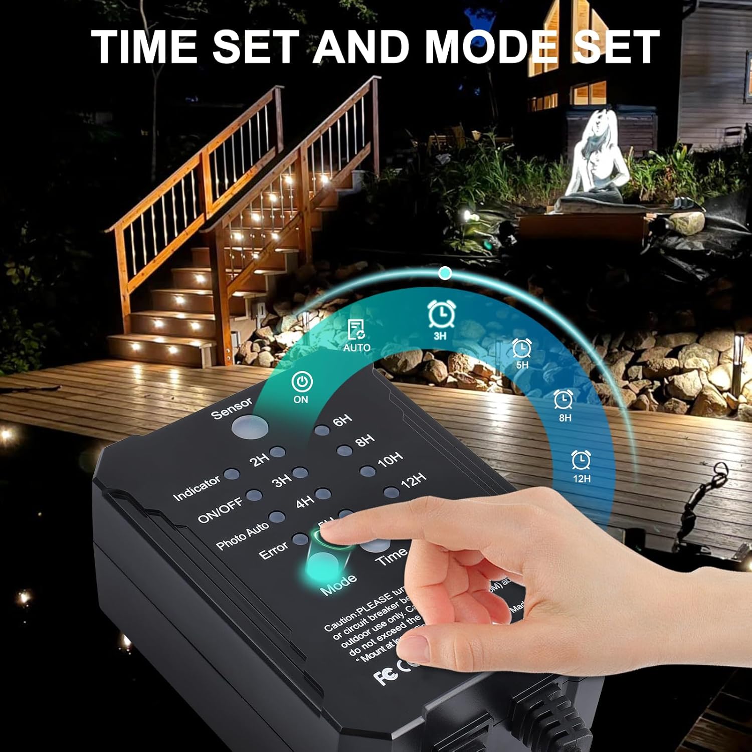 SMY Lighting Dimmable LED Deck Lights with Timer and Photocell Sensor ...