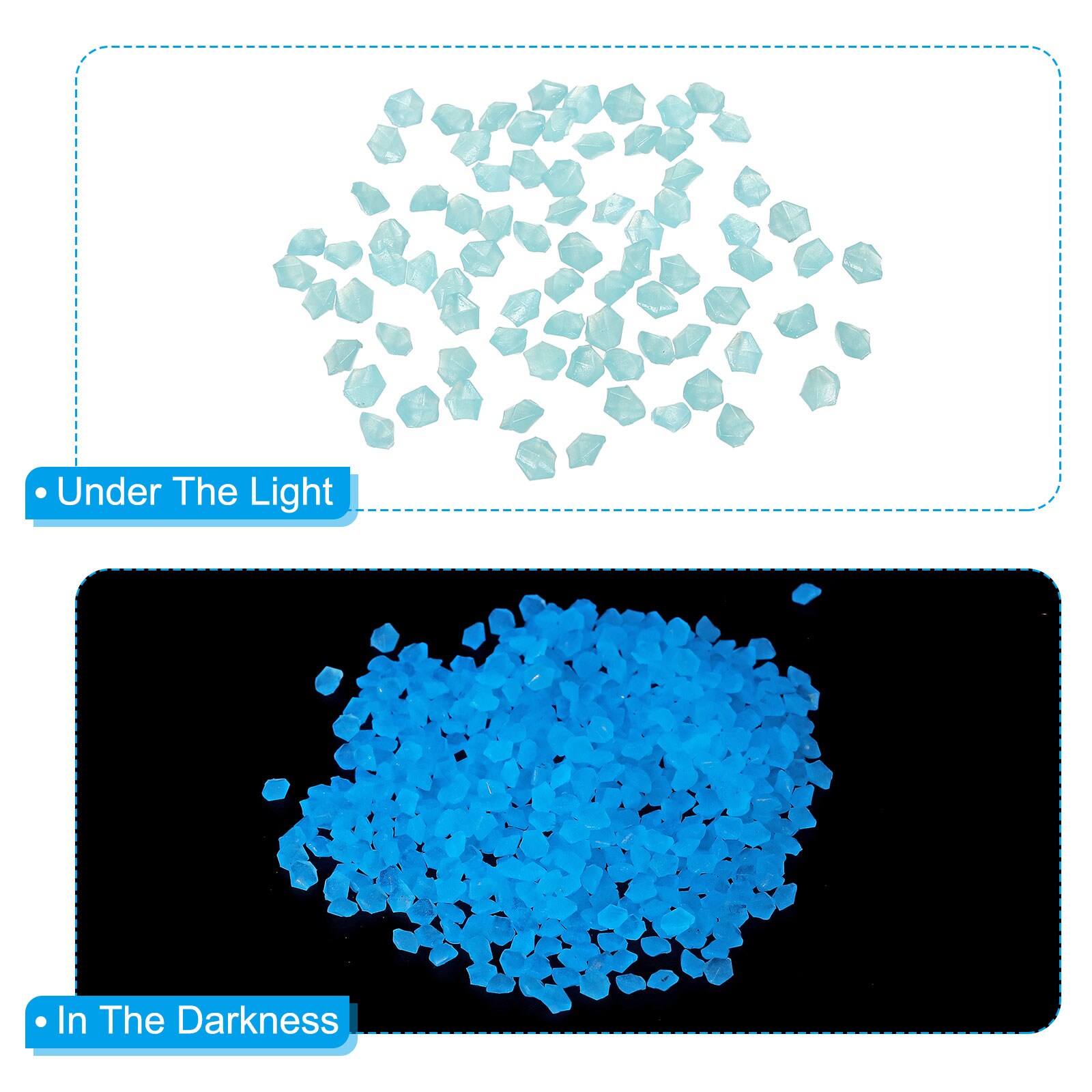 Unique Bargains 10000pcs Glow Rocks 3-5mm Glow Pebbles Decoration in ...