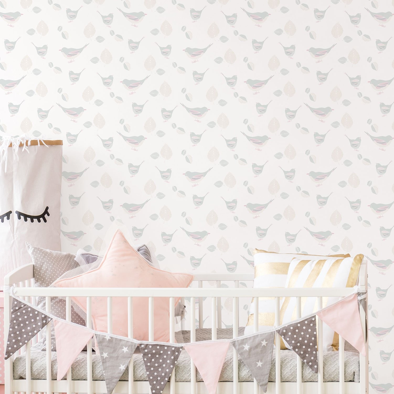 Galerie Just 4 Kids 2 Pretty Birds Beige Wallpaper G56540 in the ...