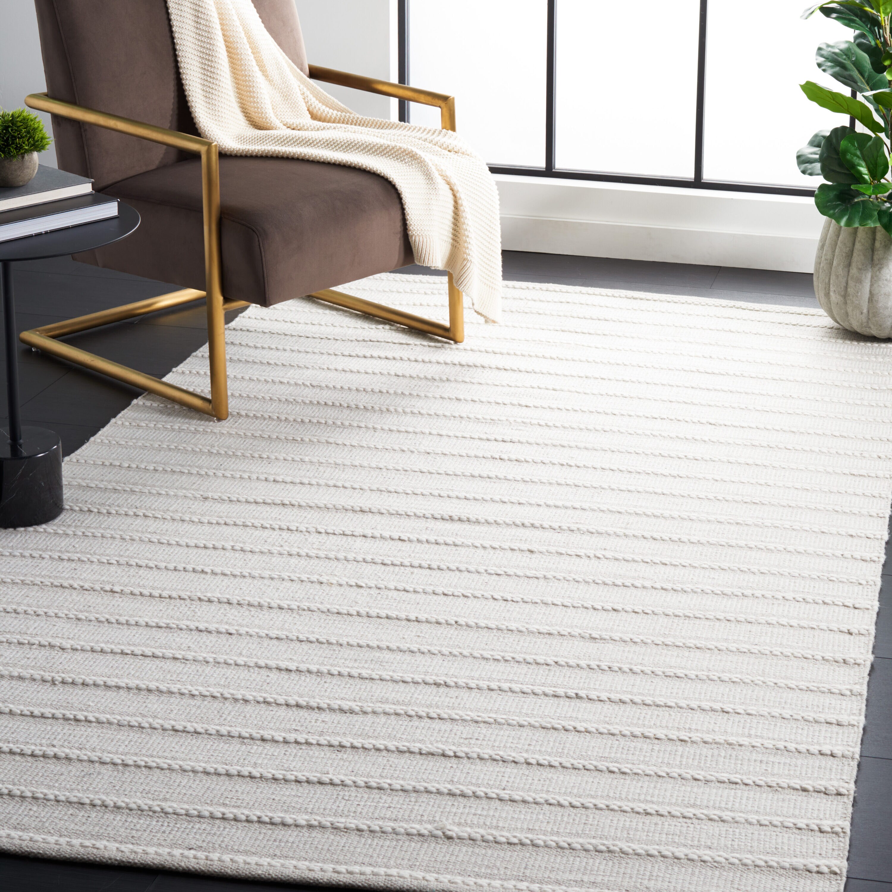 Safavieh Kilim 450 Light Gray/Ivory Contemporary 5Ft x 8Ft Medium ...