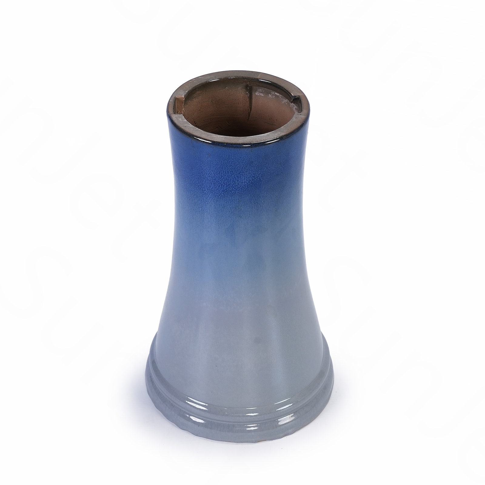 SunJet Decorative Blue Gradient Ceramic Bird Bath for Outdoor Spaces in ...