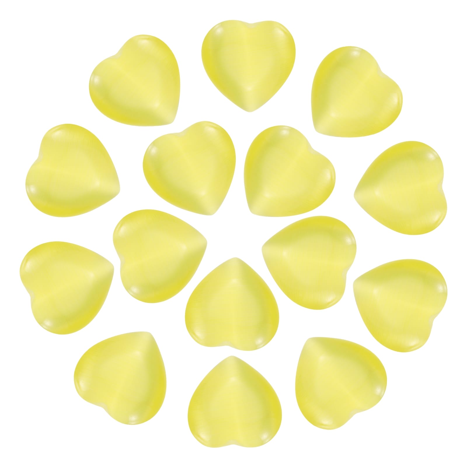 PATIKIL 15 Pcs Natural Heart Shaped Crystal Stone 0.6 Inch Mini ...