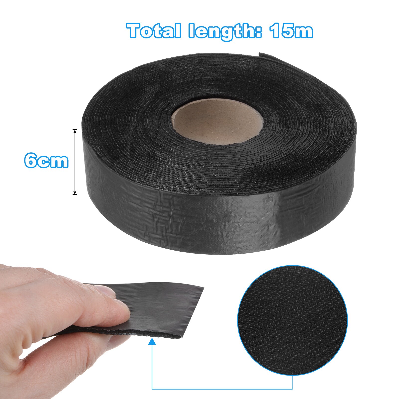 Unique Bargains 2Rolls 98ft x 2.4 Inch Asphalt Crack Filler Tape Self ...