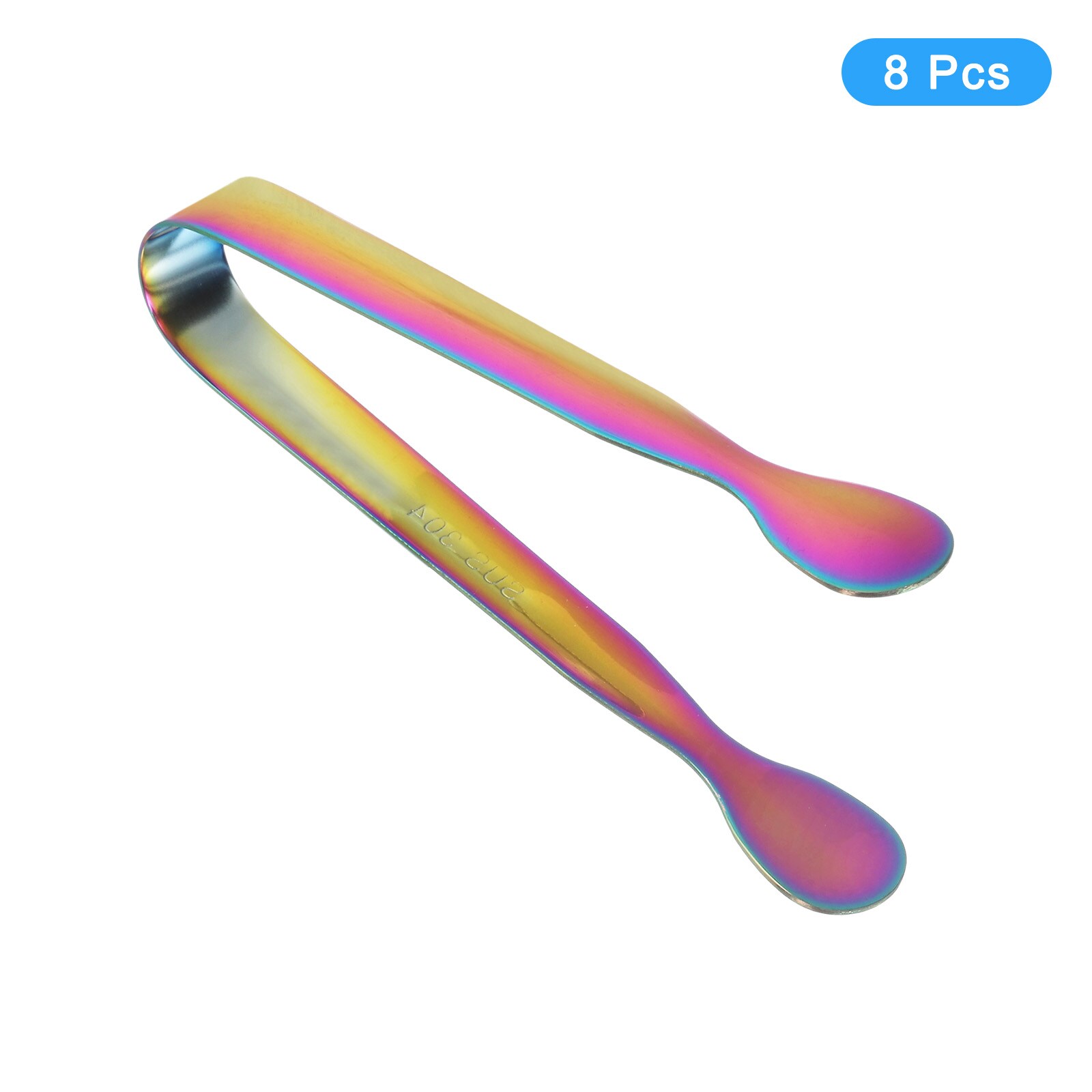 Unique Bargains Serving Tongs 8pcs 4.3Inch - Stainless Steel Ice Tongs ...