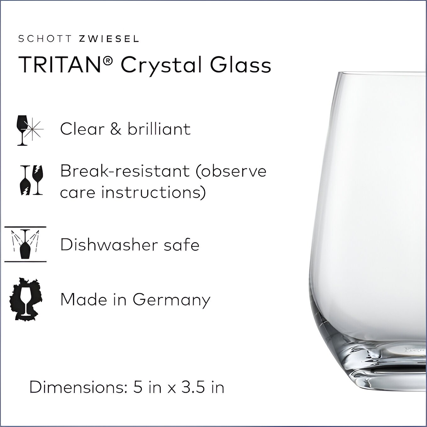 Fortessa Forte Set of 6 Universal Tumbler in the Drinkware department ...