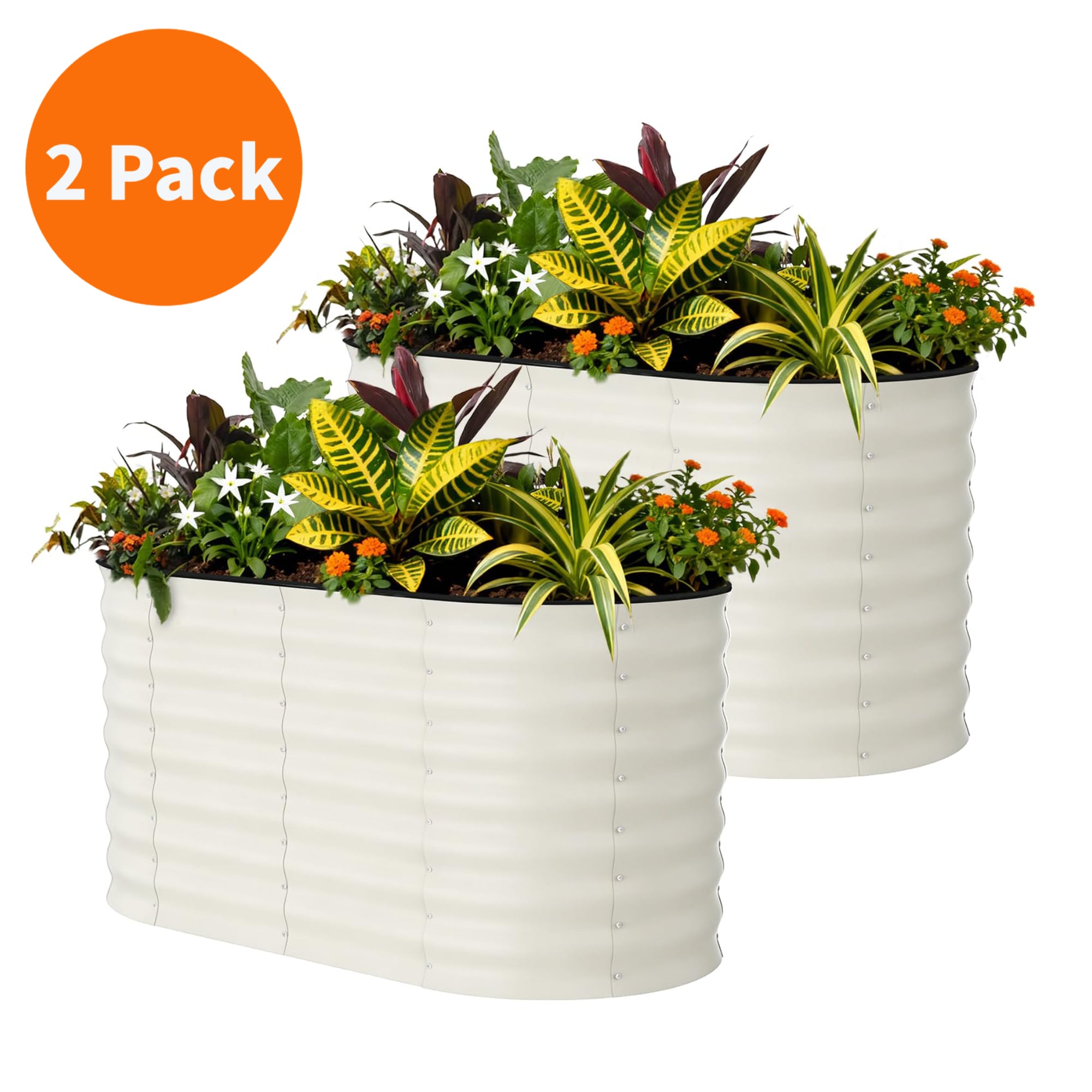 Aoile 4ft x 2ft x 2ft Metal Above Ground Garden Box for Vegetables ...